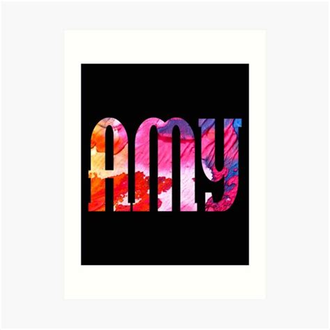 Amy Name Art Prints Redbubble