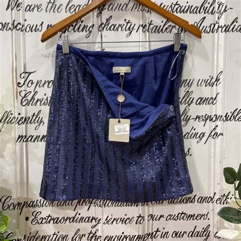 Summer Clearance European Brand Giant Cori Glam Brand Womens Skirt Size 8 Mini Navy