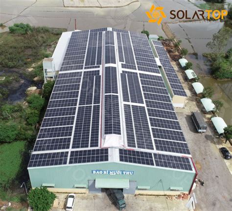 Dự án điện mặt trời áp mái tiêu biểu được thi Công bởi công ty CP Solar Top