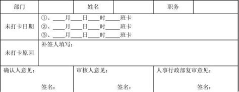 补签卡申请单 word文档在线阅读与下载 无忧文档