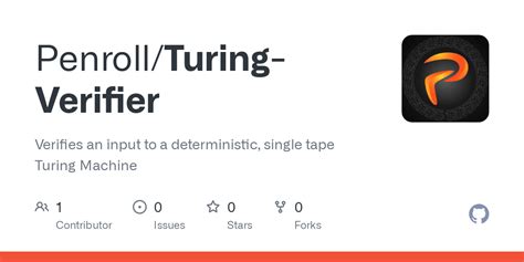 Github Penrollturing Verifier Verifies An Input To A Deterministic Single Tape Turing Machine