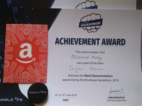 Aravind Reddy K On Linkedin Demonstration Hackathon2019 Nineleaps Hackathon2019 Winners