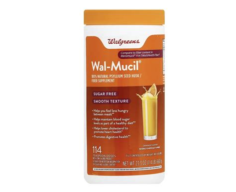 Walgreens Wal Mucil Psyllium Seed Husk Fiber Supplement Powder 48 2 Oz Buy Now With Express