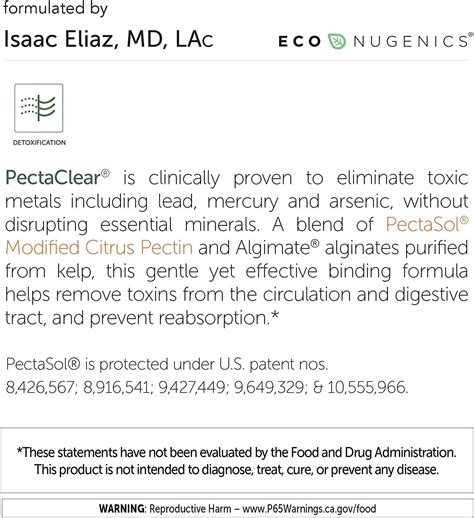Econugenics Pectaclear Environmental Toxin Cleanse 180 Veggie