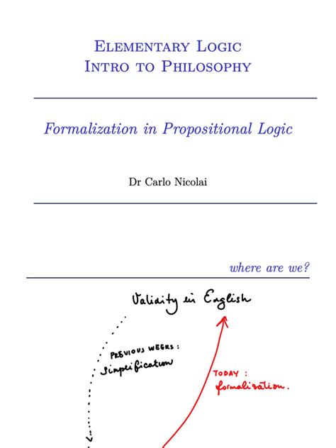 Formalization In Propositional Logic Pdf Logic Contradiction