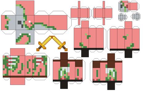 Piglin Zombificado Minecraft Papercraft By Coolskeleton953 On Deviantart