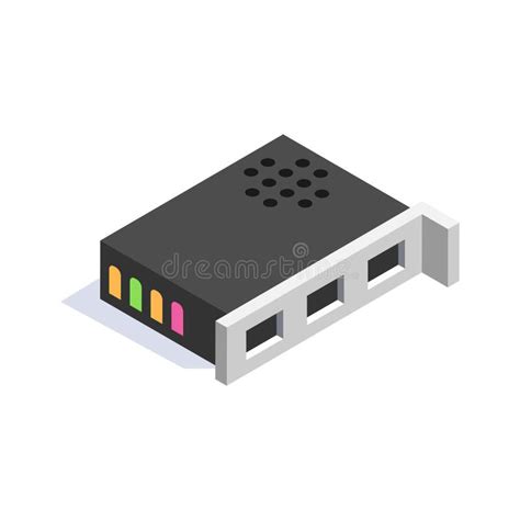 Isometric Network Interface Card Icon Perfect For Tech Computer And Networking Designs Stock Isometric Network Interface Card Icon Perfect For Tech Computer And Networking Designs Stock