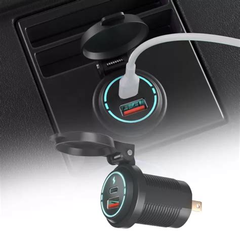 Type C Pd Usb Car Charger Qc Fast Charging Adapter Socket V Eur Picclick Fr