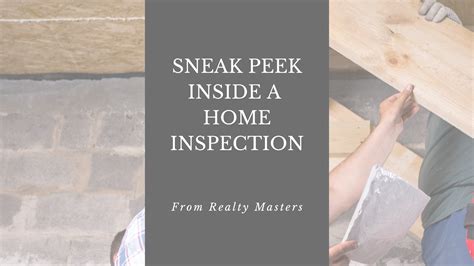 Sneak Peek Inside A Home Inspection
