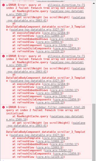 Error Query At Index 2 Failed Fenwick Tree Array Not Initialized When Using Scrollbarv And