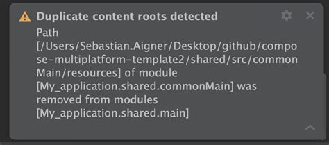 duplicate content roots detected for compose multiplatform projects