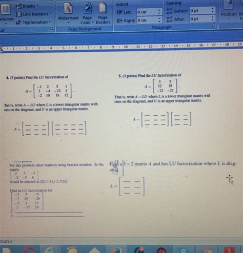 Solved Find The Lu Factorization Of A [ 1 3 2 2 4 10 5