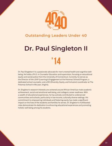 2023 Claflin University Outstanding Leaders Under 40 By