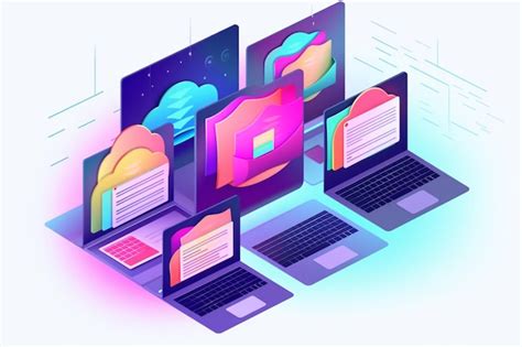 Premium Ai Image Documents Being Securely Transmitted And Synchronized Across Devices And