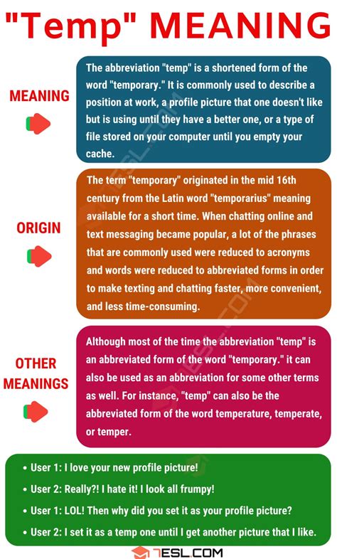 Temp Meaning What Does Temp Mean • 7esl