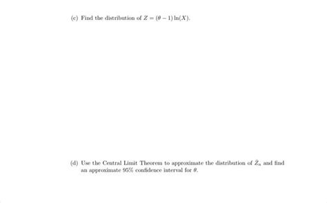 Solved 1 Consider A Pareto Distribution With Density