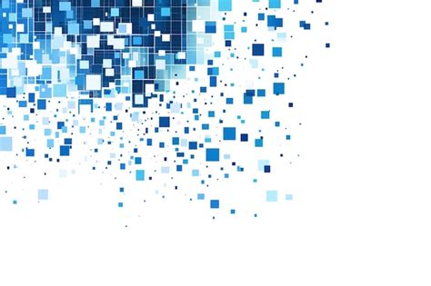 Blue Pixelated Background Vector Illustration Premium Ai Generated Vector