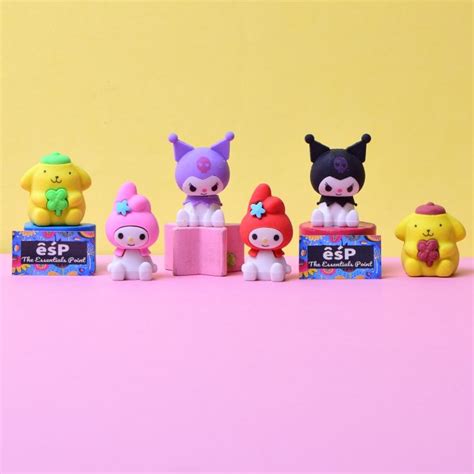 Set Of 6 Small Kuromi Fancy Erasers Fancy Rubbers Stationery Rubber