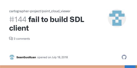 Fail To Build Sdl Client · Issue 144 · Cartographer Projectpoint