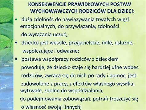 Ppt Postawy Rodzicielskie I Ich Wp Yw Na Kszta Towanie Si Osobowo Ci Dziecka Powerpoint