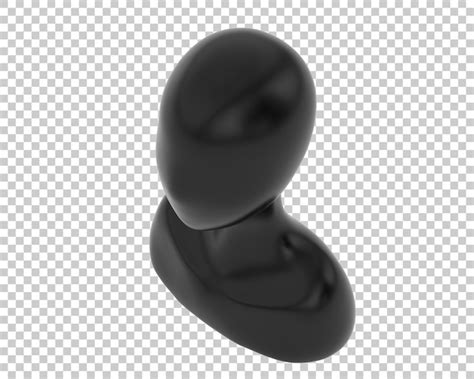 Женская голова манекена на прозрачном фоне 3d рендеринг иллюстрации Премиум Psd Файл