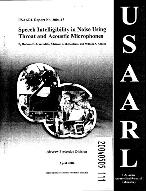 pdf speech intelligibility in noise using throat and acoustic microphones