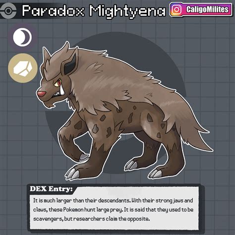 Paradox Mightyena Pokemon Fakemon By Caligomilites On Deviantart