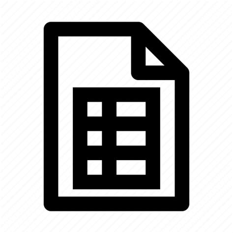 Document Spreadsheet Table Icon