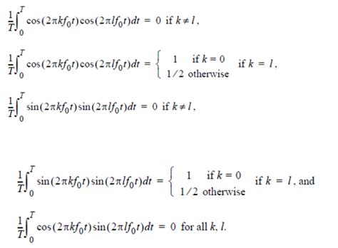 Orthogonal Function Of Fourier Series