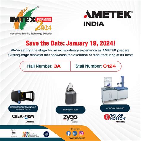 Imtex Ametekindia Exhibitions Metrology Ametek India