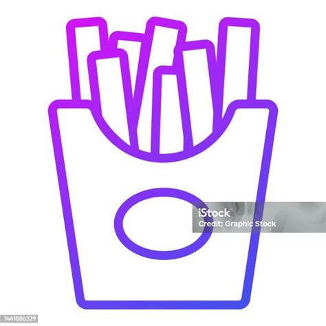 감자 튀김 벡터 선 아이콘입니다 간단한 크리에이 티브 벡터 선 아이콘 감자 요리에 대한 스톡 벡터 아트 및 기타 이미지 감자 요리 건강에 좋지 않은 음식 디자인