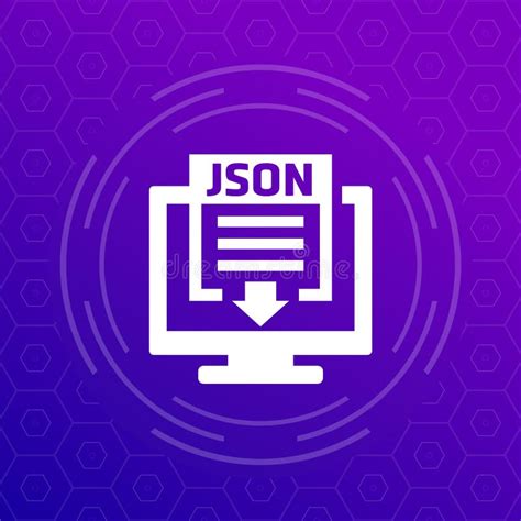 Json Datei Download Symbol Mit Computer Vektor Vektor Abbildung