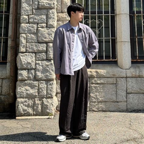 남자 와이드 비긴202 나일론 투턱 팬츠 여름 코디 추천 네이버 블로그