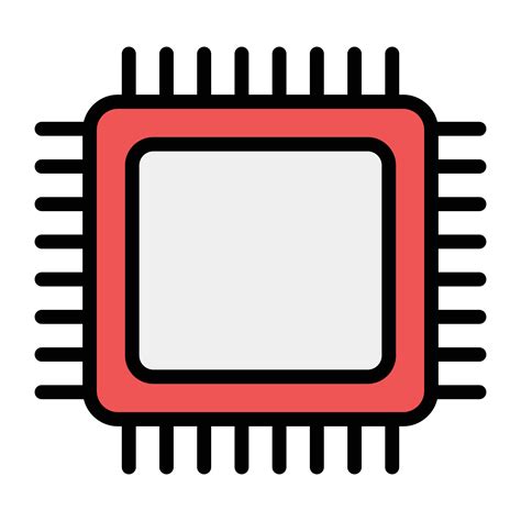 Processor Chip Icon Microchip Flat Vector Design 5083151 Vector Art At Vecteezy