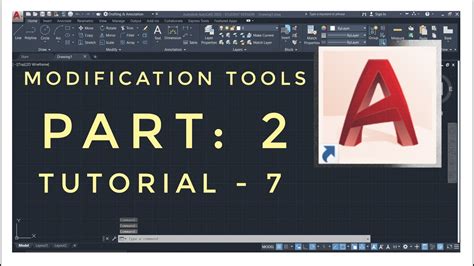 Autocad 2020 Tutorial 7 Description Of Modifying Tools Part 2 Youtube