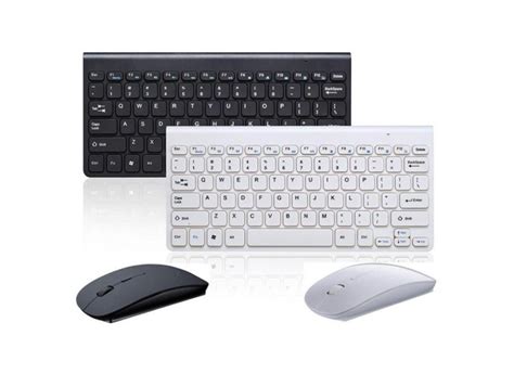 Teclado e mouse sem fio portátil kit g para notebook laptop mac desktop computador