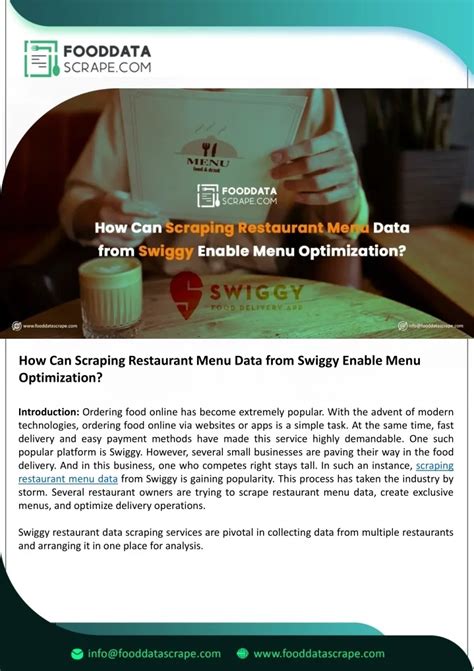 Ppt How Can Scraping Restaurant Menu Data From Swiggy Enable Menu Optimization Powerpoint