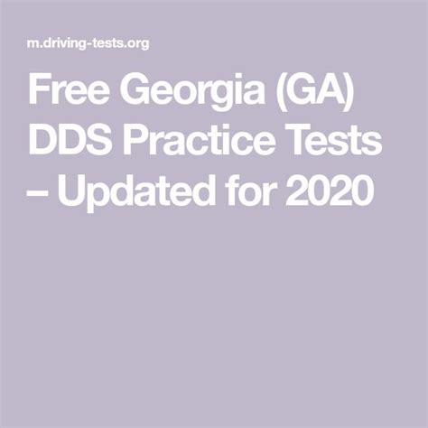 Free Georgia Ga Dds Practice Tests Updated For 2020 Practice