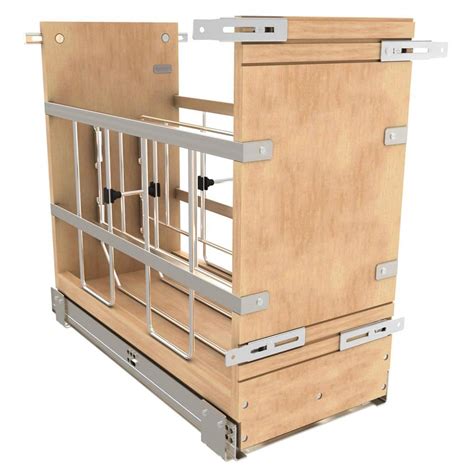 Reviews For Rev A Shelf Natural Maple In Pull Out Cabinet Tray Divider Organizer With Soft