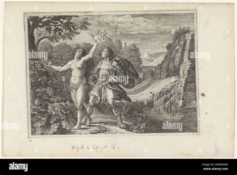 Apollo Pursues Daphne C 1636 1670 Print Apollo Is In Love With The Nymph Daphne Due To Amor