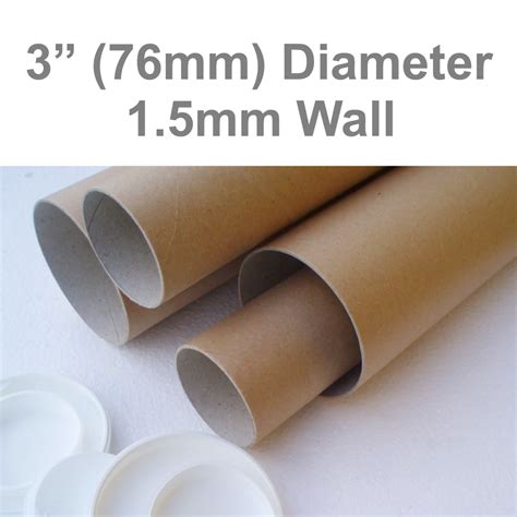 3 76mm Diameter Postal Tubes Defenda Packaging