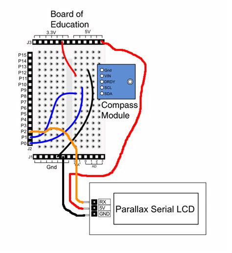 Parallax Hmc5883l Compass Module With Lcd Readout Hack A Week