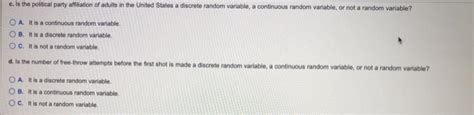 solved determine whether the value is a discreto random