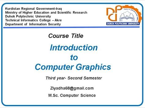 Computer Graphics Lecture Introduction To Computer Graphics Youtube