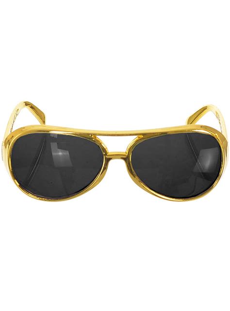 Gold Frame 1950s Elvis Presley Style Glasses