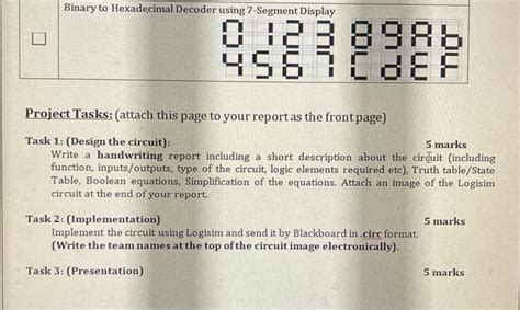 Binary To Hexadecimal Decoder Using 7 Segment Display
