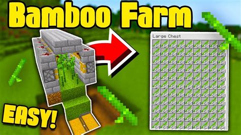Easy Automatic Bamboo Farm Minecraft 1 21 Java And Bedrock Tutorial