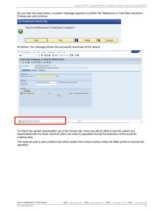Creation Of Derive Roles With Secatt PDF
