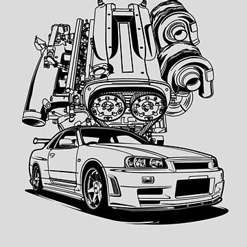 Nissan Skyline Gtr R34 Coloring Pages 2025