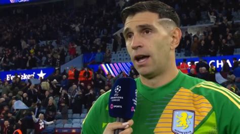 Emiliano Martínez Interview After Aston Villa 1 0 Bayern Munich Youtube
